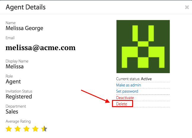 Chat - How to delete a chat transcript, an agent and edit visitor details - HappyFox Chat
